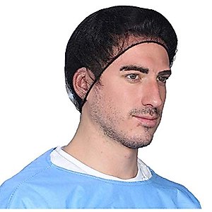 QIAN SOU Qiansou Disposable Hair Nets Durable Nylon Breathable Honeycomb Pack of 100 Black