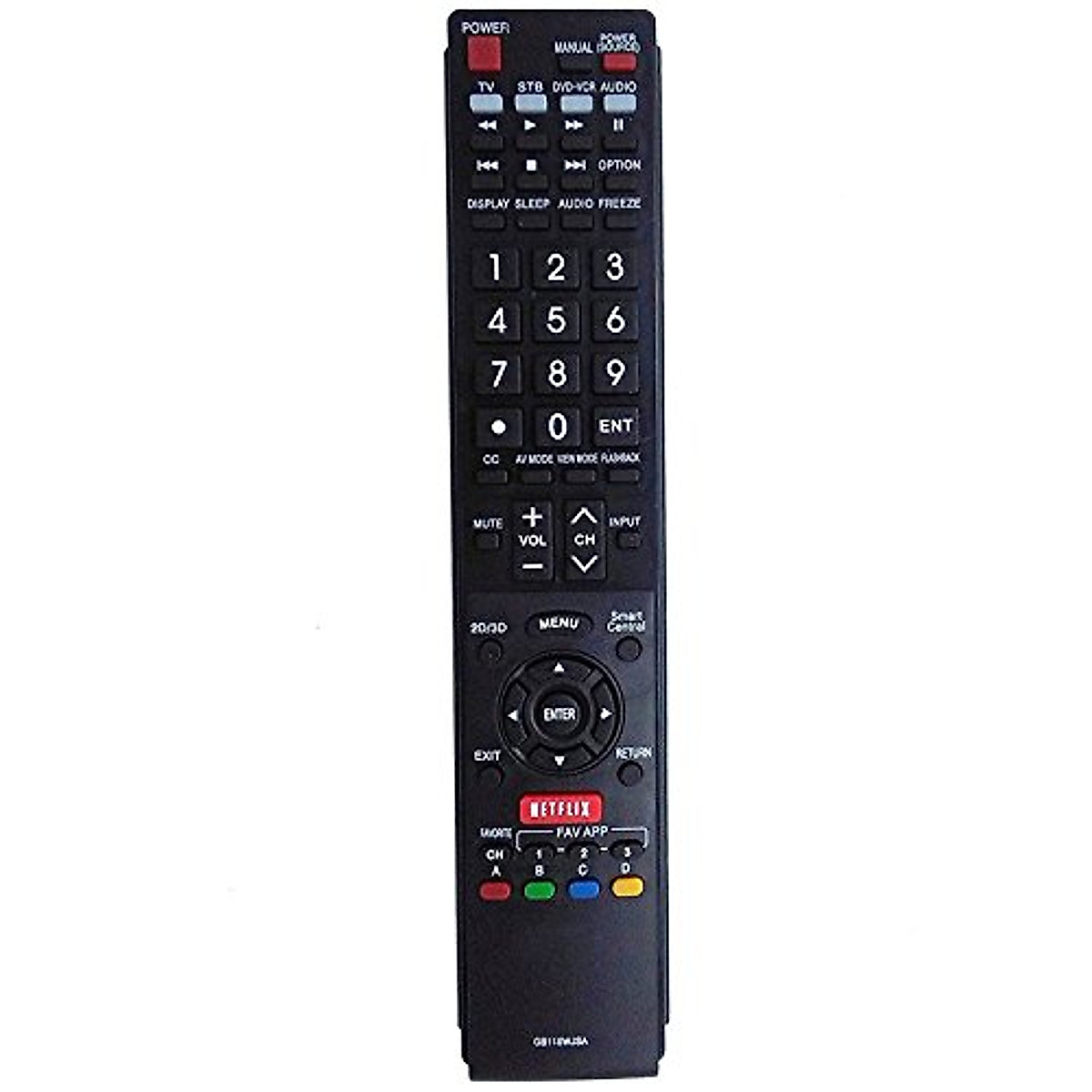 New GB118WJSA Replacement Smart TV Remote Control Fit for Sharp Aquos TV GB005WJSA GB004WJS GA890WJSA LC60C6600U LC60EQ10U LC60EQ30U LC60LE660U LC70EQ10U LC-70EQ30U LC70SQ17U LC-70SQ17U LC80UQ17U