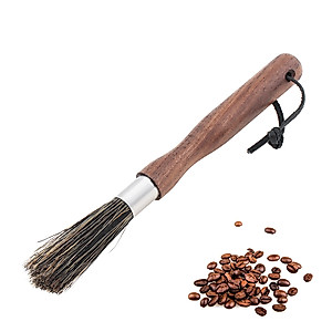 TQEONKL Coffee Grinder Brush,Natural Bristle Coffee Grinder Brush,espresso machine cleaning brush,Espresso Maker Cleaner Tool with Wooden Handle for Bean Grain Coffee Tool Barista Home Kitchen