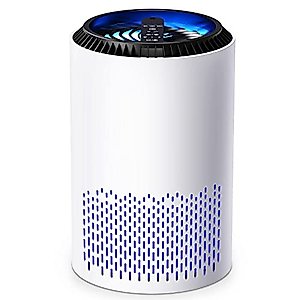 POMORON Air Purifiers, Air Purifier for Bedroom HEPA Air Filter for Smoke Pollen Dander Hair 22dB Quiet Air Cleaner for Home, Bedroom, Living Room, Kitchen - White