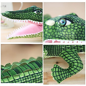 ERDAO Alligator Plush,Realistic Large Crocodile Stuffed Animal Toys,39.3 inches,Green