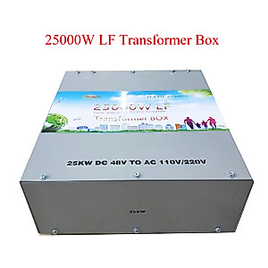 RuiCheng 100000 Watt Peak 25000 Watt Low Frequency Split Phase Pure Sine Wave Power Inverter 48 V Dc Input / 110 V,220 V Ac Output 60 Hz Frequency with 110V Charger & 3.5" LCD Display Box