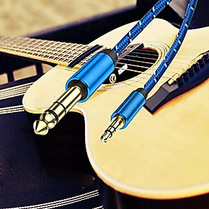 1/4 inch to 3.5mm Stereo Audio Cable, 6.35mm to 3.5mm Headphone Adapter, 1/4 to 1/8 Male to Male Aux Cord, 3.3ft (1m) Long, for Guitar, Cellphone, Laptop, Switch, Home Theater Devices (3.3ft)