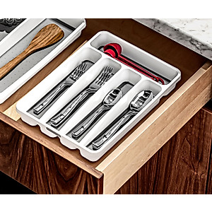 madesmart Mini Silverware Tray, White