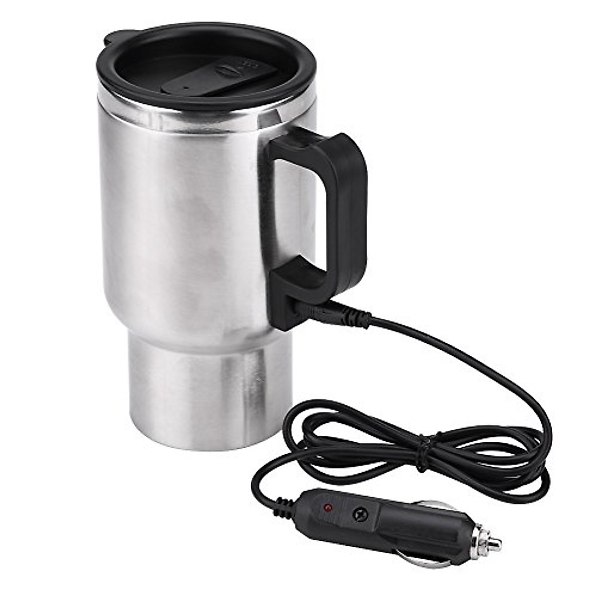 12V Car Heating Cup Car Heated Mug, 450ml Electric Mug Stainless Steel Travel Coffee Cup