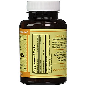 Durham's Bee Propolis 500mg 120 Capsules