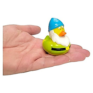 Cool Winter Holiday Christmas Rubber Ducks (2") Standard Size. (12 Pack) Cute Duck Bath Tub Pool Toys. (Gnome Rubber Ducks)