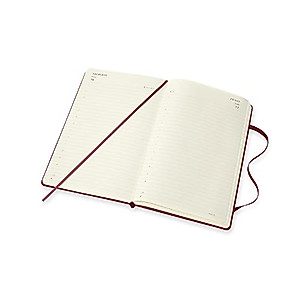 Moleskine Limited Edition Harry Potter 12 Month 2022 Daily Planner, Hard Cover, Large (5" x 8.25"), Bordeaux Red