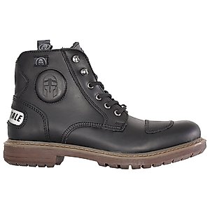 IMMORTALE RIDE - BLACK LEGEND - Motorcycle Boots for Men - Ankle protector - Biker boots - Casual Boots - Leather boots - Botas para motociclista hombre