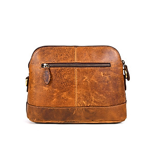 Aaron Leather Goods Crossbody Handbag for Women Genuine Leather (Medallion)