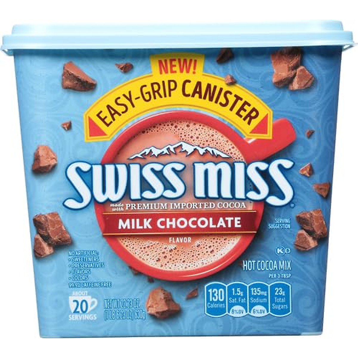 Swiss Miss Milk Chocolate Flavored Hot Cocoa Mix, 22.23 OZ Canister