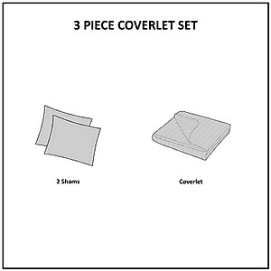 Beautyrest Polyester Charmeuse King Quilt Mini Set with Ivory BR9144409622-22