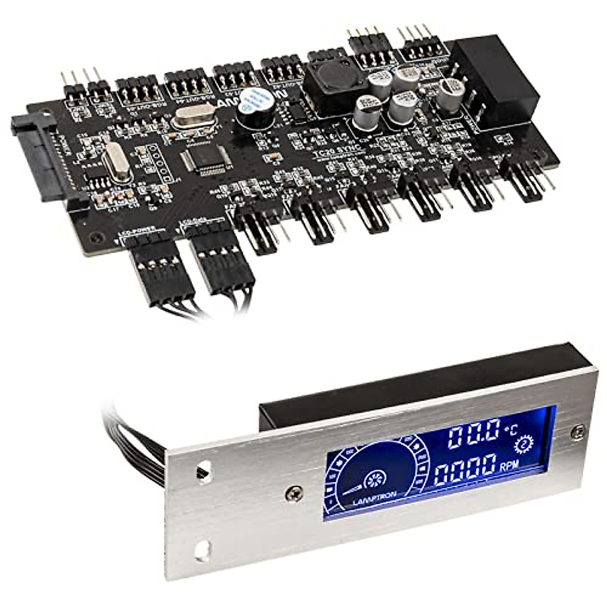 Lamptron TC20 Sync Edition PCI RGB-Lüfter und LED-Controller - Silber