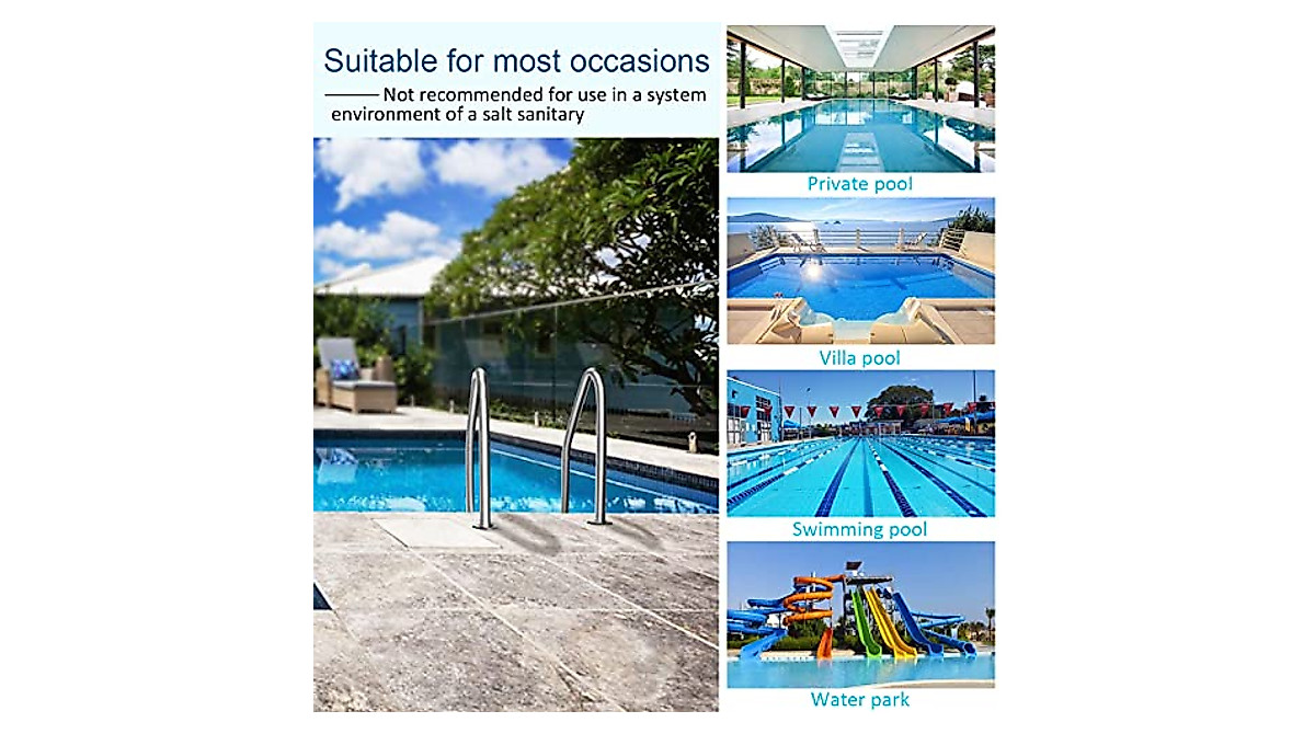 DOEL Swimming Pool Ladder, Non-Slip Steps Ladder, 3-Step In-Ground ...