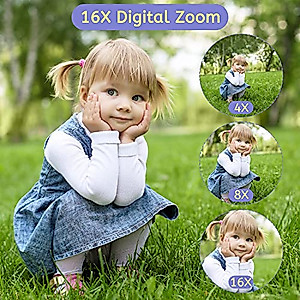 Digital Camera,Kids Camera with 32GB Card 4K 44MP Point and Shoot Camera with 16X Digital Zoom 2.4 Inch,Vlogging Camera for Students Teens Adults Girls Boys-Blue3