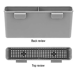 iPEGTOP Expandable Deep & Large Dish Drying Rack, Over The Sink, in Sink Or On Counter Dish Drainer Basket Shelf with Grey Removable Utensil Silverware Holder, Rustproof Stainless Steel