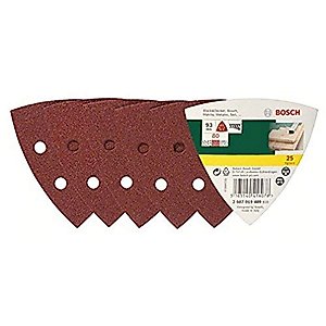 Bosch 2607019489 Sanding Pad Set of 25 Piece for Delta 93 Sanders Grain: 80