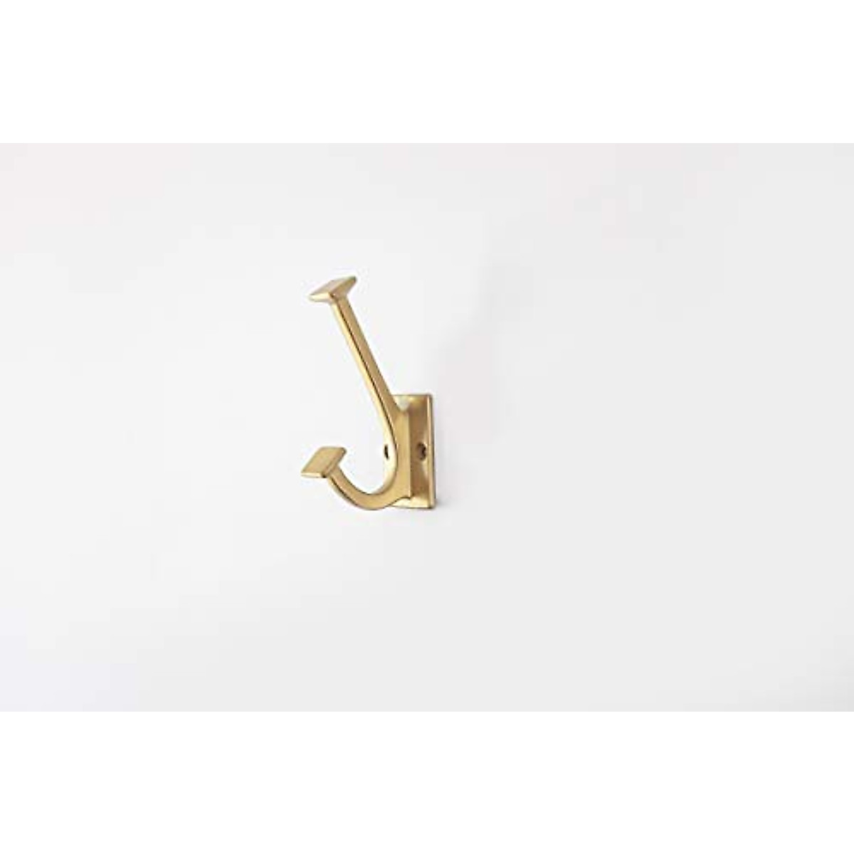 Hickory Hardware Skylight Collection Coat Hooks, Wall Hooks for Hanging Coats, Hats, Towels, Robes and More, 4-7/8 Inch Long, Brushed Golden Brass, Single, 1 Count (Pack of 1)