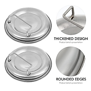 Cabilock 2pcs Soup Shell Holder Hot Pot Ladle Holders Metal Shelf Brackets Steel Ladle Colander Holder Spoon Stand L Brackets for Shelves Ladle Stand Counter Kitchen Rack Stainless Steel