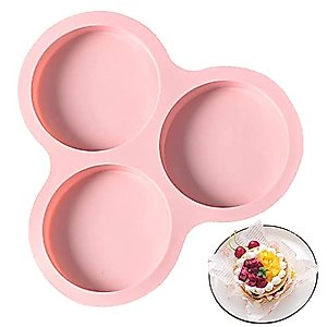 Forsaken Air Fryer Egg Mould Air Fryer Egg Pan 3 Cavity Silicone Poached Egg Moulds for Air Fryer Round Muffin Tray Muffin Moulds Air Fryer Muffin Pan Non Stick Easy to Clean Multifunctional