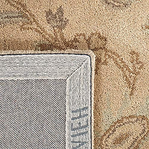 SAFAVIEH Wyndham Collection 8' x 10' Light Gold / Light Gold WYD205A Handmade Modern Premium Wool Area Rug