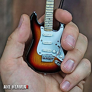 FanMerch 6" Collectible Sunburst Fender Stratocaster Guitar - Miniature Guitar Replica