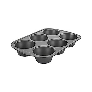 Good Cook 04033 Non-Stick Texas Muffin Pan, Steel, 3-1/2 in Dia x 16-1/2 in L x 10 in W x 8.7 in H