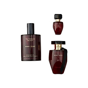 Victoria's Secret Very Sexy Gift Set 3 Piece Perfume 1.7 Eau de Parfum and Satin Body Oil and Mini (Very Sexy)