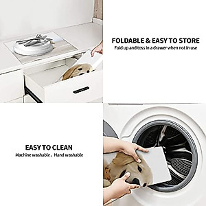 Golden Retriever Puppies Printed Drying Mat For Kitchen Ultra Absorbent Microfiber Dishes Drainer Mats Non-Slip Silicone Quick Dry Pad - 18 X 16inch