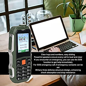 Q1 Cell Phone Powerful Speakers 2.4 Inch HD Screen SOS Button Q1 Cell Phone Unlocked Large Keys Elderly Outdoor Use (US Plug)