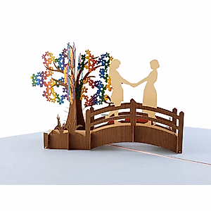 iGifts And Cards Awesome Lesbian Couple True Love 3D Pop Up Greeting Card - Wedding, Marriage, Engagement, Anniversary, Half-Fold, Pride, Lovers, Women, Brides, Wives, LGBT, Romantic, Rainbow