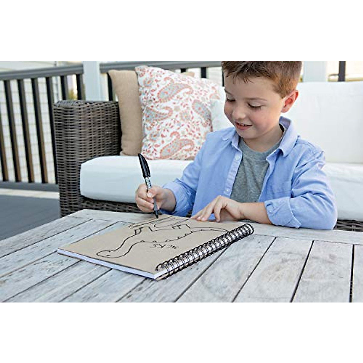 UCreate Create Your Own Cover Sketch Diary, Nat. Chip Cvr., 11" x 8-1/2", 50 Sheets