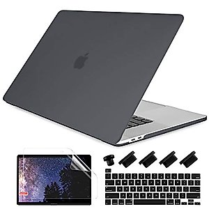 DONGKE for MacBook Pro 13 inch Case 2022 2021 2020 Release Model: A2338 M2/M1 A2251 A2289, Plastic Hard Shell Case & Keyboard Cover Only Compatible with MacBook Pro 13 Touch Bar, Matte Black