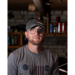 Jeep Grille Logo Garment Washed Hat Black