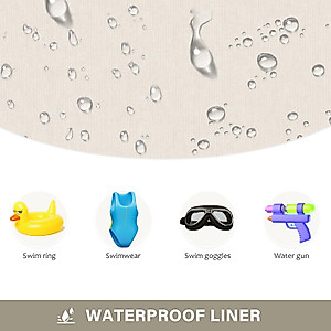 Laundry Basket, Foldable Dirty Clothes Hamper, Thick Canvas Laundry Bag with Handles/Drawstring/Side-Pockets, Tall Laundry Baskets Hampers for Bedroom, Dorm, Travel, 55L (Beige)