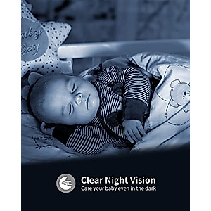 BJS Baby Monitor with Camera and Audio, 1080P Indoor Home Camera with Sound and Motion Detection, Baby/Pet Elder/Nanny, Infrared Night Vision (1 Pack), White (BM-A-1)