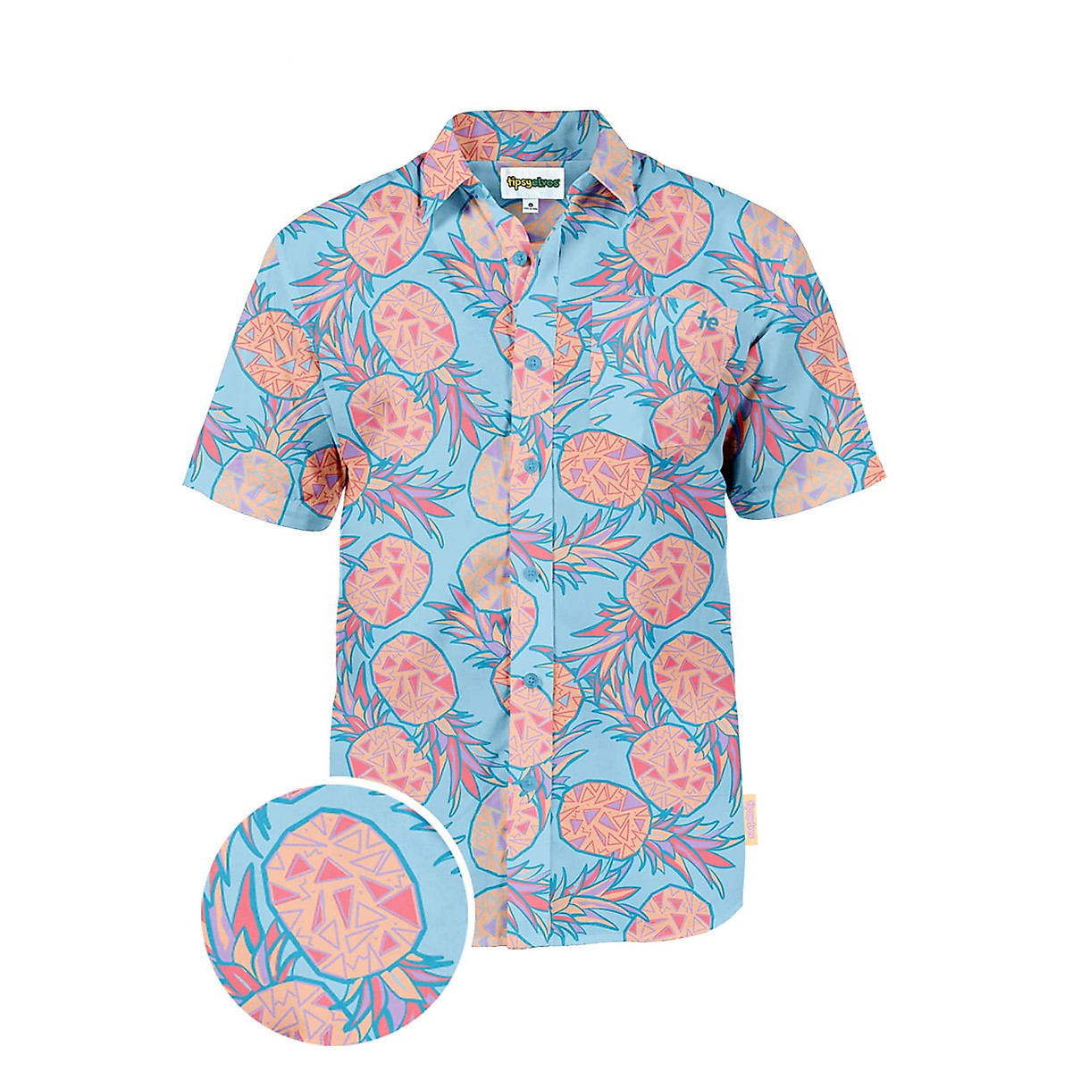 Tipsy Elves Men's Vacation Pineapple Hawaiian Shirt Size Medium