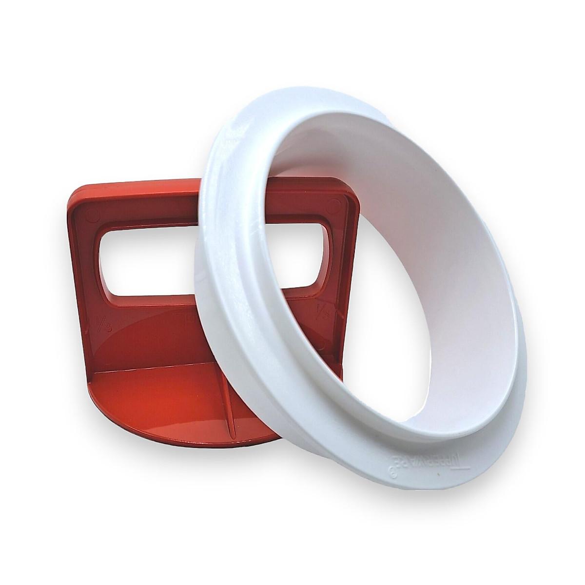 Tupperware Hamburger Press and Freezer Set in Chili Red