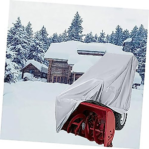 Happyyami Snow Plow Cover Wear-Resist Blower Cover Lawn Mower Cover Electric Snow Thrower Cover Snow Shovel Cover Riding Mower Cover Fabric Snow Blower Cover Gazebo Shade Oxford Cloth