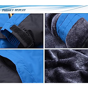 TACVASEN Men's Skiing Jacket with Pockets Winter Warm Fleece Lined Athletic Jacket, Brown, M