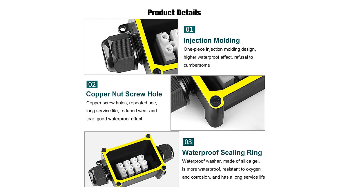 IP68 Waterproof Outdoor Junction Box - Secure Electrical Connections