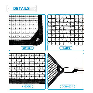 PATIO Outside AC Unit Mesh Cover with Bungee Cords Sturdy Summer Outdoor Air Conditioner Compressor Condenser Top Cover Keep Leaves Debris Out 36''x36''