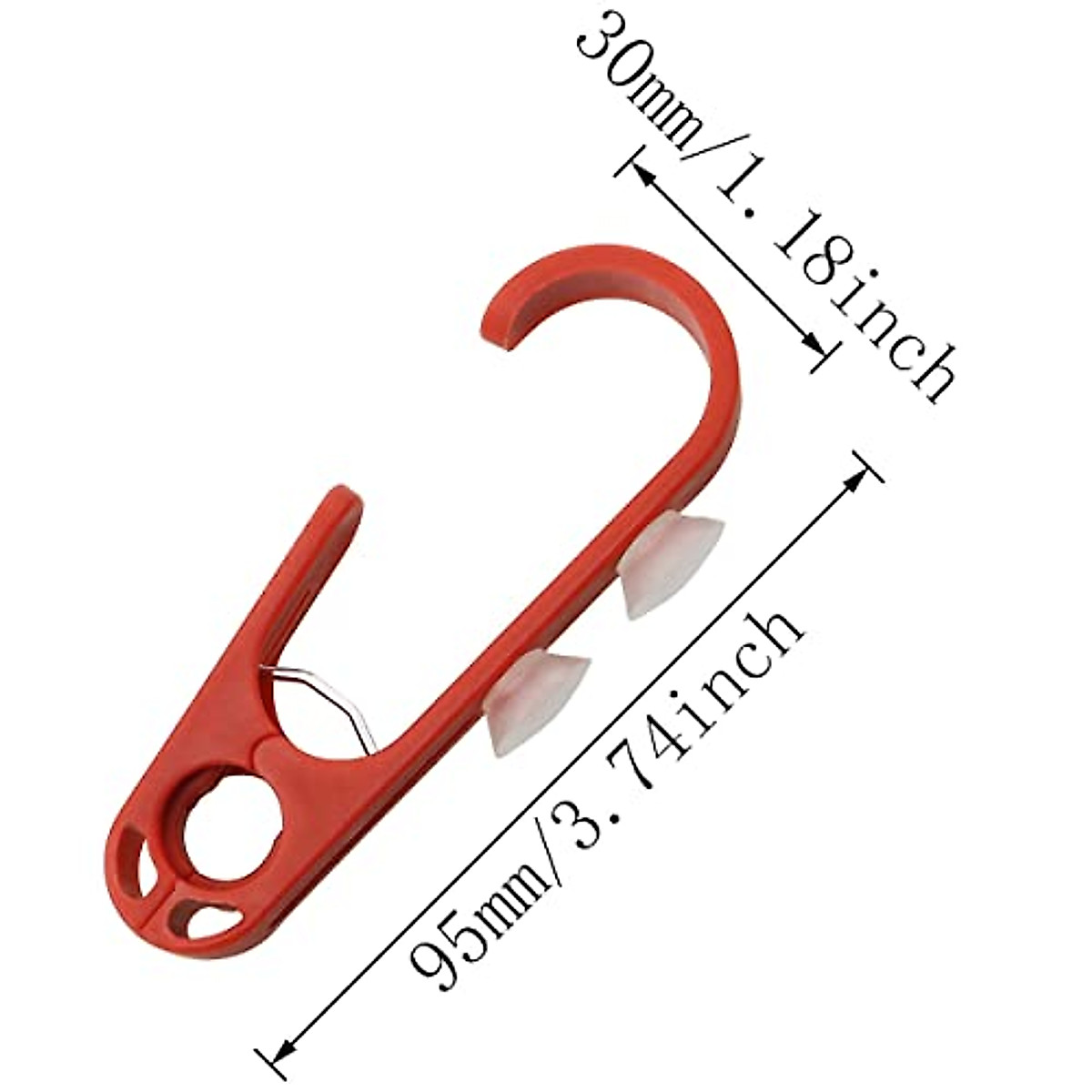 JJHXSM Multi Functional 3 in 1 Utility Clip Hook Rainbow Color Kit 95x30mm Clothespins Hook Sock Clip Laundry Clothes Pins for Clothes Quilt Blanket Home Kitchen Outdoor Trip