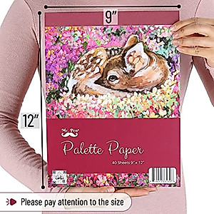 Mr. Pen- Palette Pad, 9"x12", 40 Sheets, Palette Paper, Paint Pad, Acrylic Paint Paper, Drawing Paper, Painting Paper, Disposable Paint Palette Paper, Oil Paint Palette, Watercolor Palette Paper