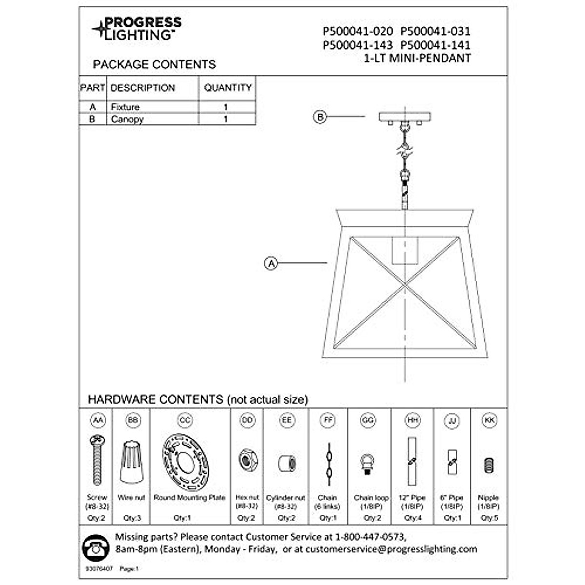 Progress Lighting P500041-031 Briarwood Pendants, Ceruse Black 9.00x10.00x10.00