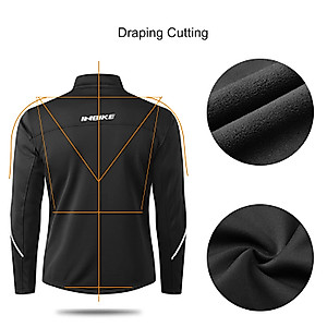 INBIKE Men's Windproof Cycling Bike Jacket Winter Softshell Jackt Windbreaker for Running Hiking Sports Medium
