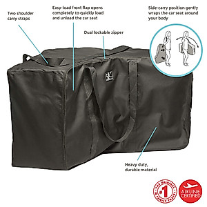 J.L. Childress Universal Side-Carry Car Seat Travel Bag, Black