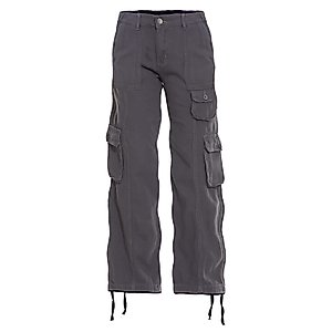Women's Hiking Cargo Pants Joggers Cotton Casual Military Army Combat Work Pants with 7 Pockets,Gray M