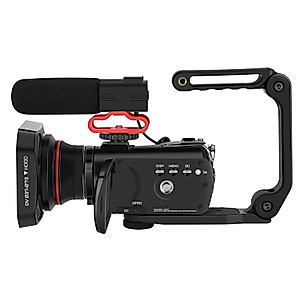 ORDRO AC3 Ultra HD 4K Camcorder Digital Zoom Video Camera 1080P 60FPS IR Night Vision, IPS Touch Screen, Vlog Recorder with Microphone,Wide Angle Lens, Lens Hood,Stabilizer, 64GB Memory Card