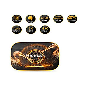 Ebid Dealz Replacement for HK1 R1 Pro Android 11.0 Quad Core 4GB RAM 128GB ROM 4K Smart 5G WiFi Media Streamer TV Box Black